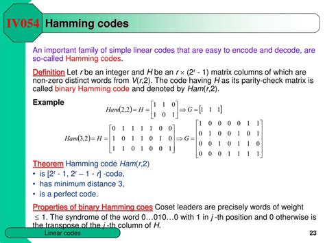 ppt chapter 2 linear codes powerpoint presentation free download
