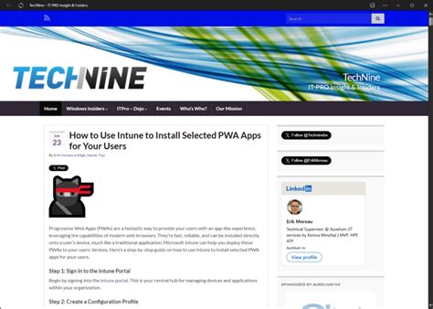 How To Use Intune To Install Selected Pwa Apps For Your Users Technine