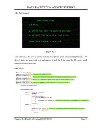 Mini Project On Data Encryption Decryption In Java Pdf Programming Languages Computing