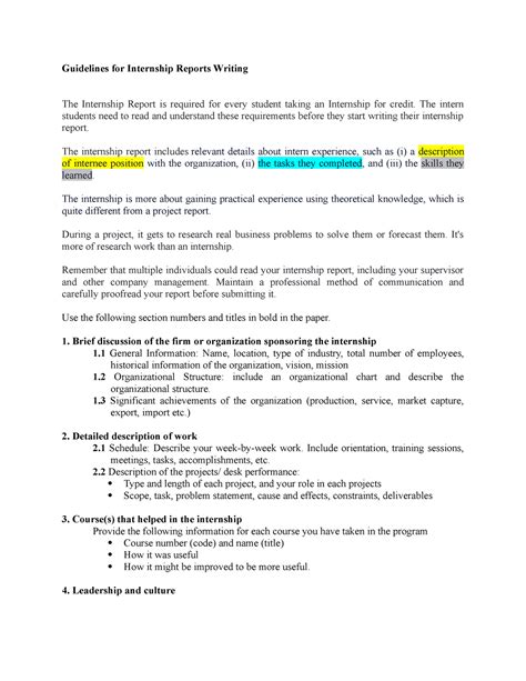 Guidelines For Internship Reports Writing The Intern Babes Need To Read And Understand