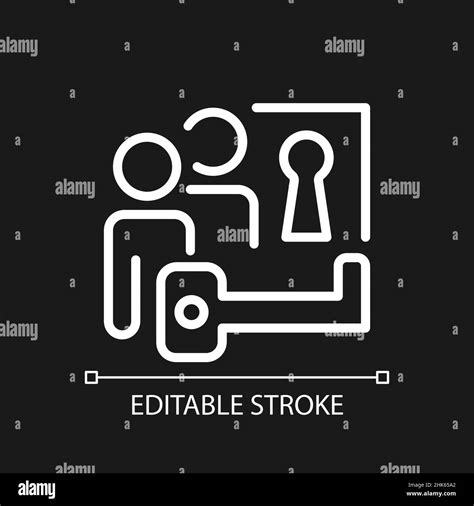 Problem Solving Pixel Perfect White Linear Icon For Dark Theme Stock Vector Image And Art Alamy