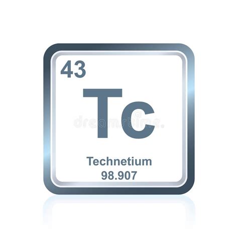 Chemical Element Technetium From The Periodic Table Stock Illustration Illustration Of Metal