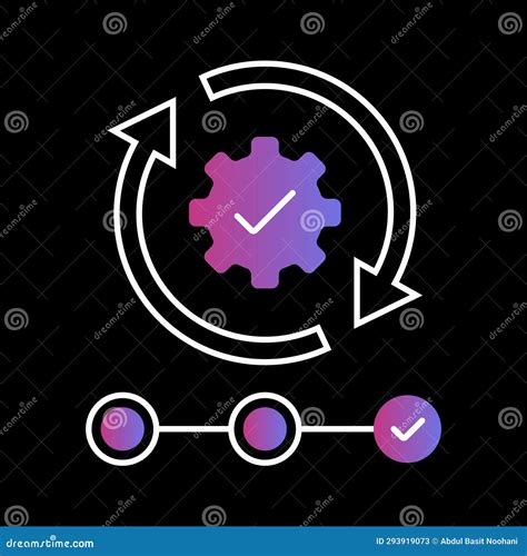 Streamlined Processes Icon Efficient Processes Streamlined Operations Editable Stroke Icon