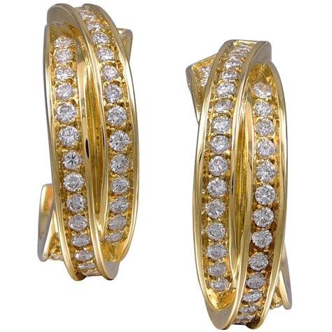 Cartier Diamond Gold Love Earrings At 1stdibs Cartier Love Huggies