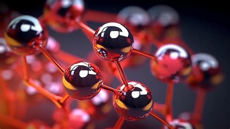 Premium Ai Image Abstract Molecular Design Closeup Generative Ai