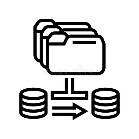 Data Migration Analyst Icon Doodle Illustration Stock Vector