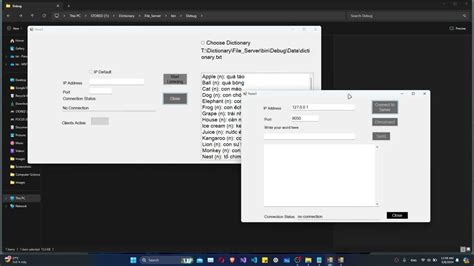 Dictionary Socket Csharp Winform Youtube