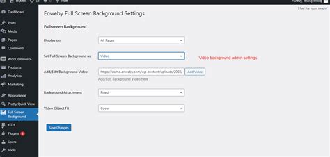 full screen background wordpress plugin