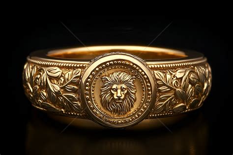 라이온 헤드 패턴 링 사진 무료 다운로드 Lovepik