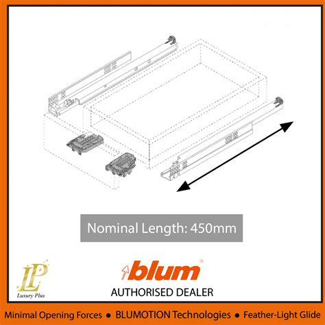 BLUM Drawer Runner Systems TANDEM Full Extension Full Set Lazada