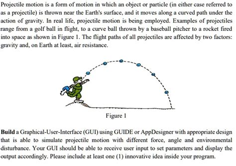 Solved Projectile Motion Is A Form Of Motion In Which An Object Or Particle In Either Case