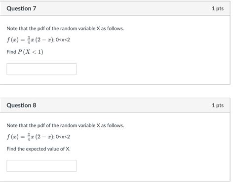 Solved Note That The Pdf Of The Random Variable X As Chegg