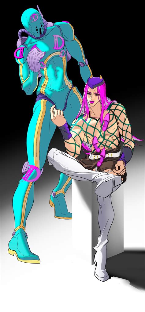 Narciso Anasui And Diver Down Jojo No Kimyou Na Bouken And 1 More Drawn By Shinkaifuyuki