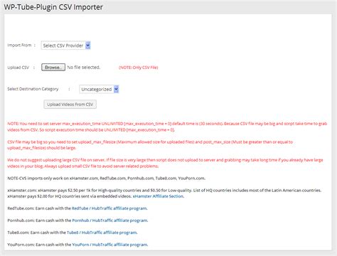 wtp plugin settings wp tube plugin