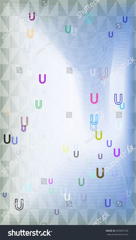 U Alphabet Design Template Stock Vector Royalty Free 605855189