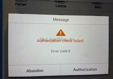 Fixed Autel Im608 Pro Authorization Check Failed Error Code9 Autelshopde Official Blog