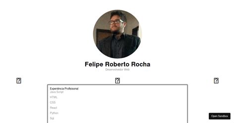 App Curriculo Codesandbox