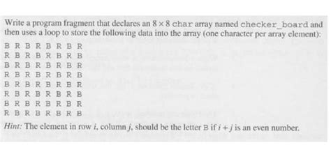 Solved Write A Program Fragment That Declares An Times Chegg