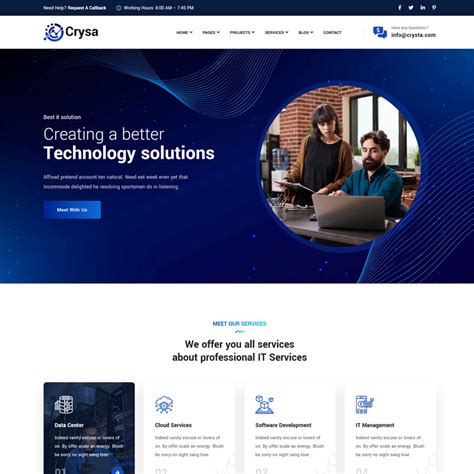 Crysa Technology And It Solutions Wordpress Theme