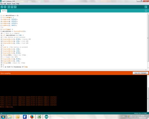 first timer expected error programming arduino forum