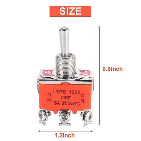 Dpdt On On Positions Screw Terminal Toggle Switch Ac V A Fruugo BE