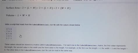 Solved In Geometry A Cuboid Is A Hexahedron Six Faced Chegg