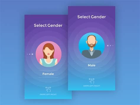 Gender Selection Screen Gender Selection Gender Responsive Design