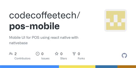 GitHub Codecoffeetech Pos Mobile Mobile UI For POS Using React Native With Nativebase