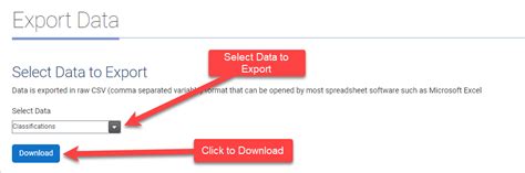 Exporting Data