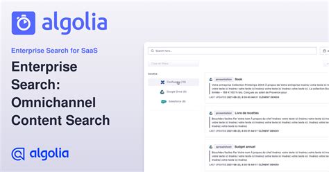 Enterprise Search Omnichannel Content Search Algolia