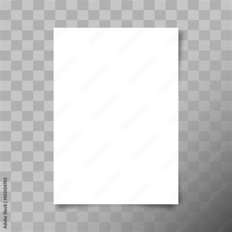 A4 Format Paper Sheet White Blank Paper Sheet With Shadows On