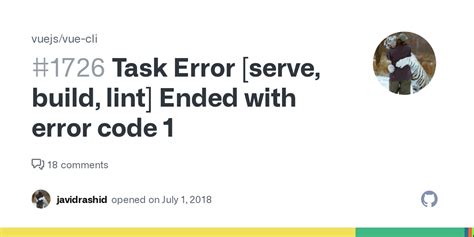 Task Error Serve Build Lint Ended With Error Code 1 · Issue 1726