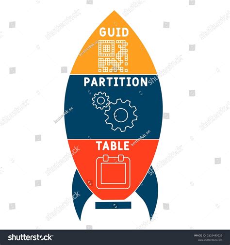 Gpt Guid Partition Table Acronym Business Stock Vector Royalty Free