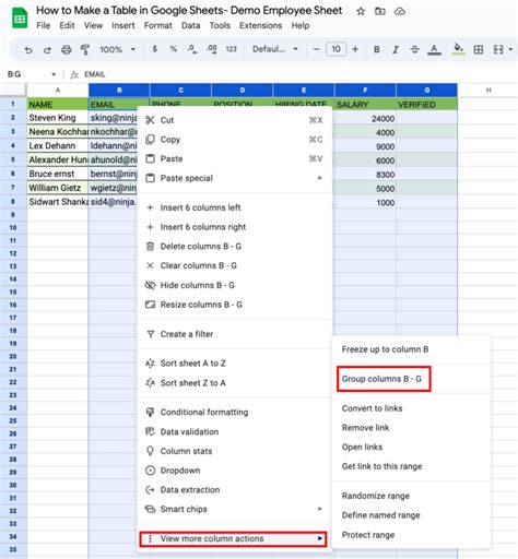 How To Make A Google Spreadsheet Table Step By Step Guide