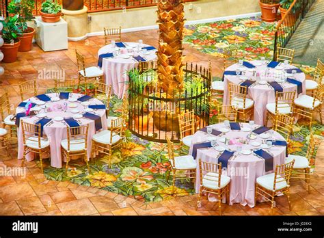 Banquet Tables Set Up