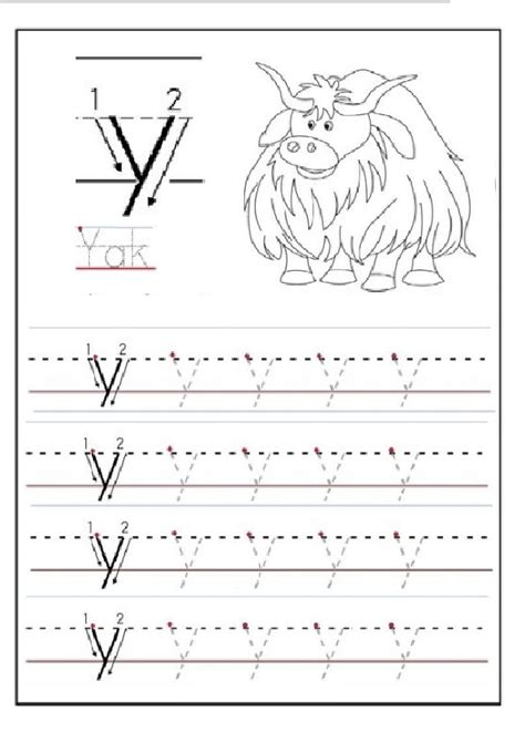 Doozymoo Lowercase Letter Y Tracing Letter Tracing Worksheets
