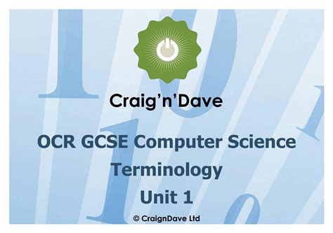 Solution Ocr Gcse Computer Science 100 Revision Cards Unit 1 Studypool