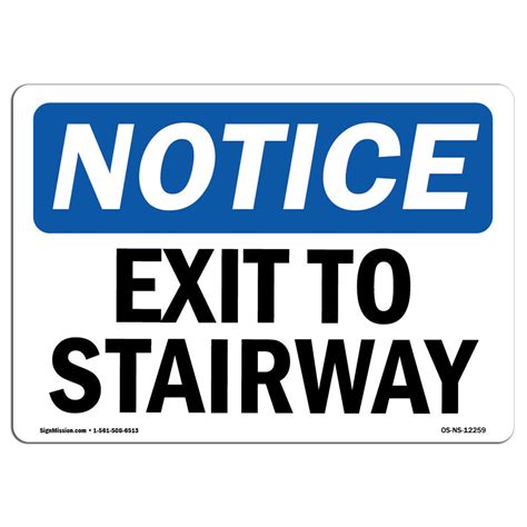 SignMission Exit To Stairway Sign Wayfair