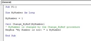 VBA ByRef Pass Argument Using Excel VBA ByRef Function