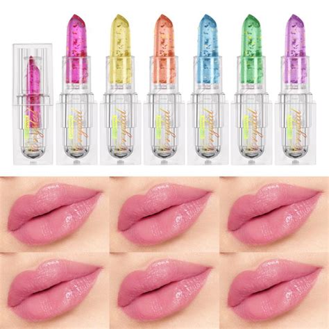 색상 변경 립스틱 세트 보습 수분 지속 립밤 립글로스 온도 변화 립스틱 메이크업 화장품 6 개 Aliexpress