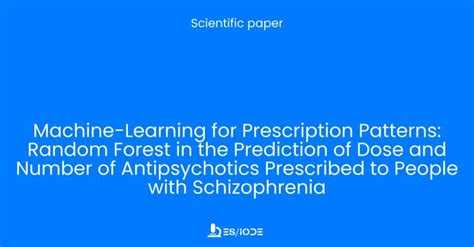 Es Iode On Linkedin Scientific Research Machine Learning For Prescription Patterns Random…