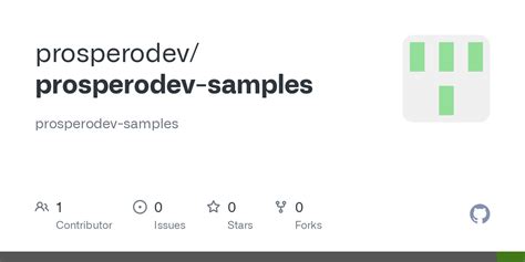 Github Prosperodevprosperodev Samples Prosperodev Samples