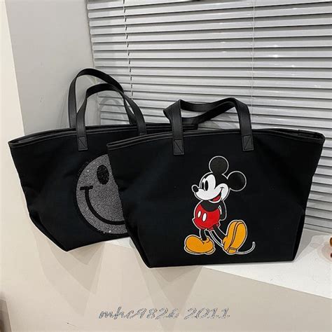 디즈니 캔버스 숄더백 미키 마우스 백 에코 핸드백 토트 쇼퍼백 Aliexpress