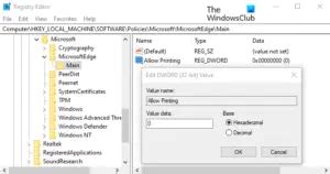 How To Enable Or Disable Printing In Microsoft Edge In Windows
