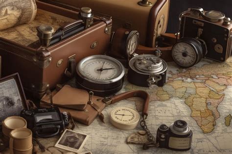 Premium Ai Image Travel Glasses Map Generate Ai