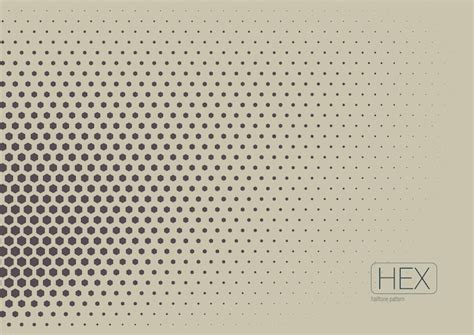 Premium Vector 2d Abstract Geometric Wave Hex Halftone Pattern