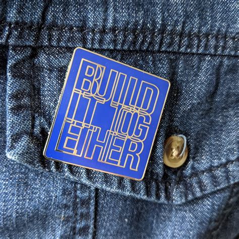 Build It Together Enamel Pin Badge Low Profile