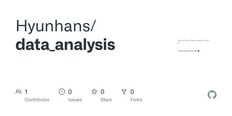 Github Hyunhans Data Analysis