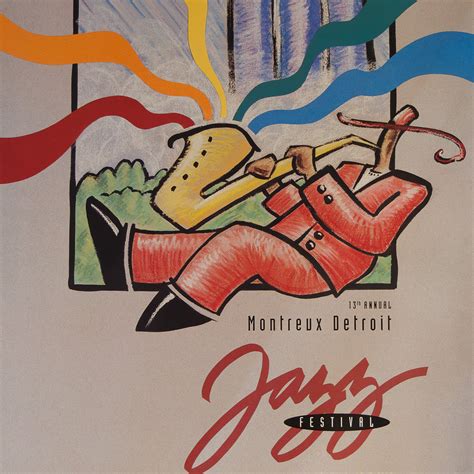 13th Annual Montreux Detroit Jazz Festival Poster 1992 Detroit Jazz