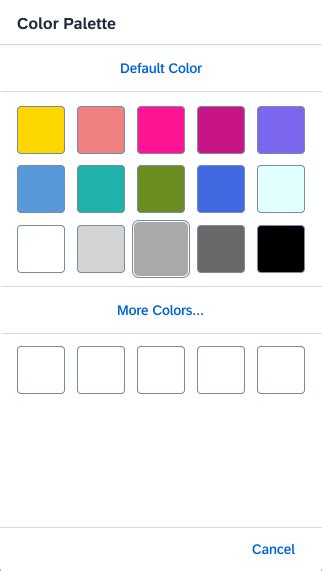 Color Palette Popover Sap Fiori For Web Design Guidelines